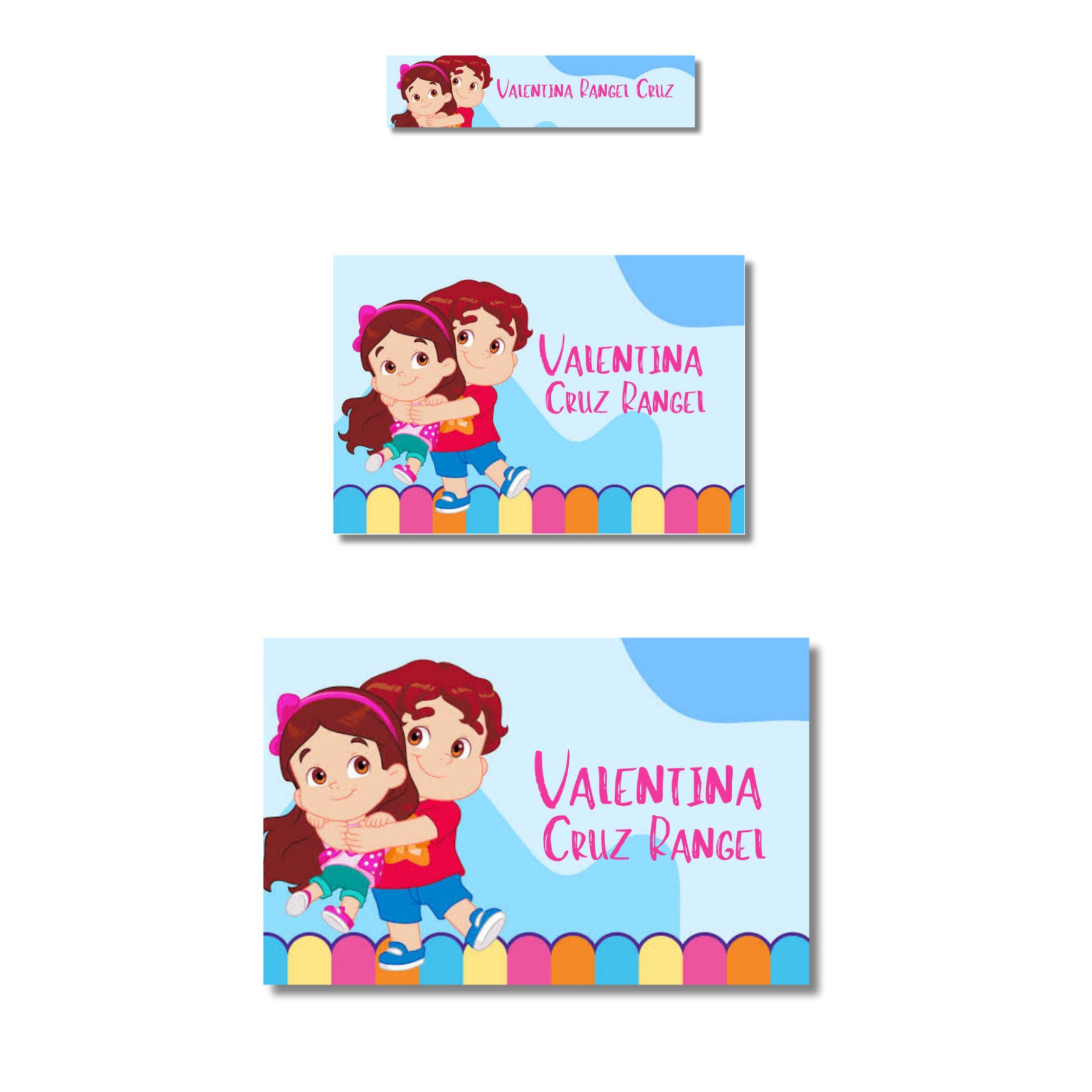 María Clara & JP Etiquetas Escolares Personalizadas Libretas, Libros y ...