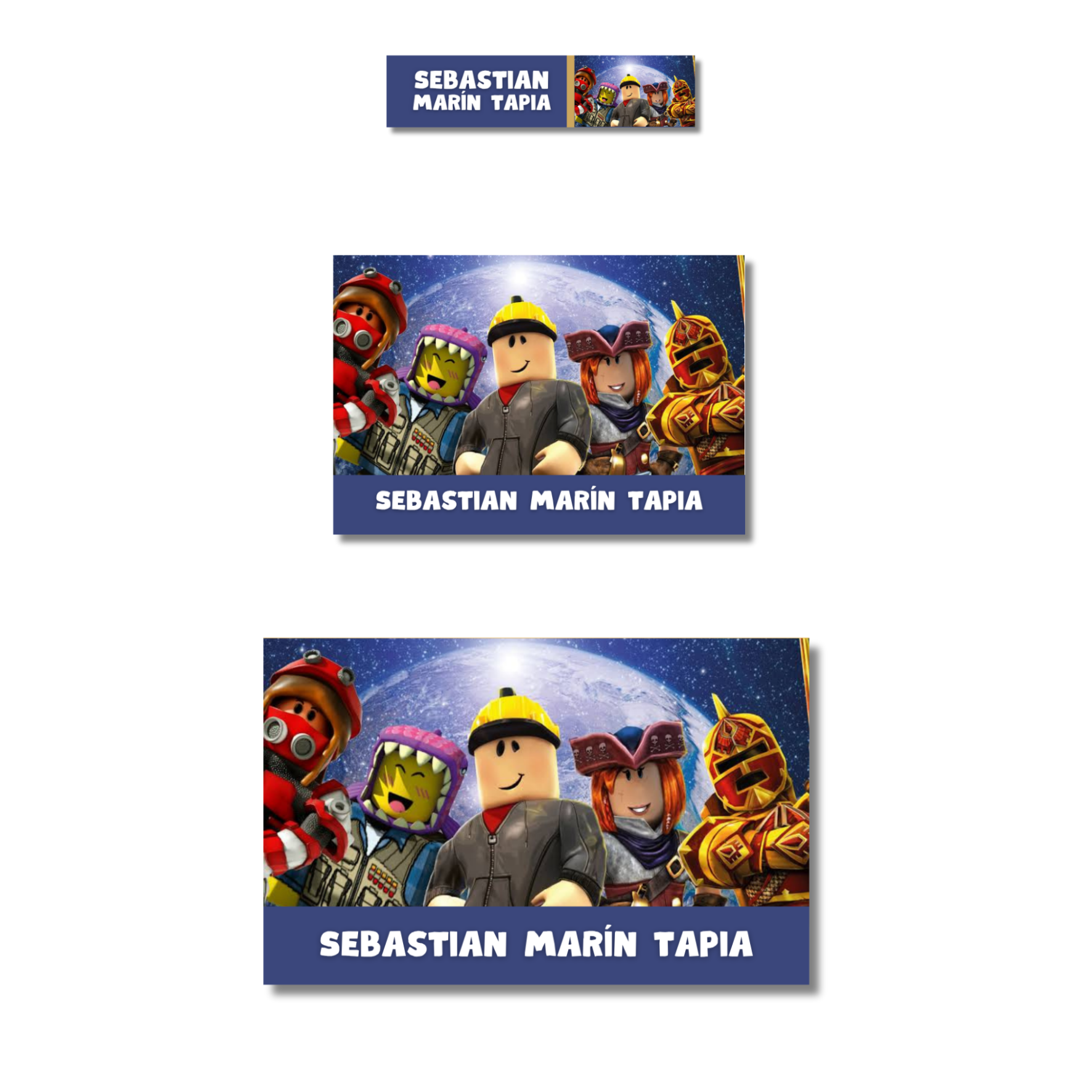 Roblox World Personalized School Labels Notebooks, Books and Pencils ...